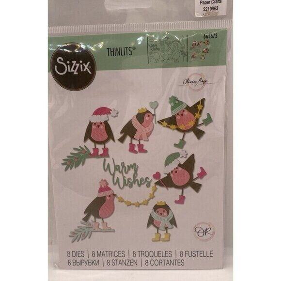 Art | Sizzix Thinlits Dies Robins In Hats Olivia Rose Embossing Dies 665673 Bird | Poshmark